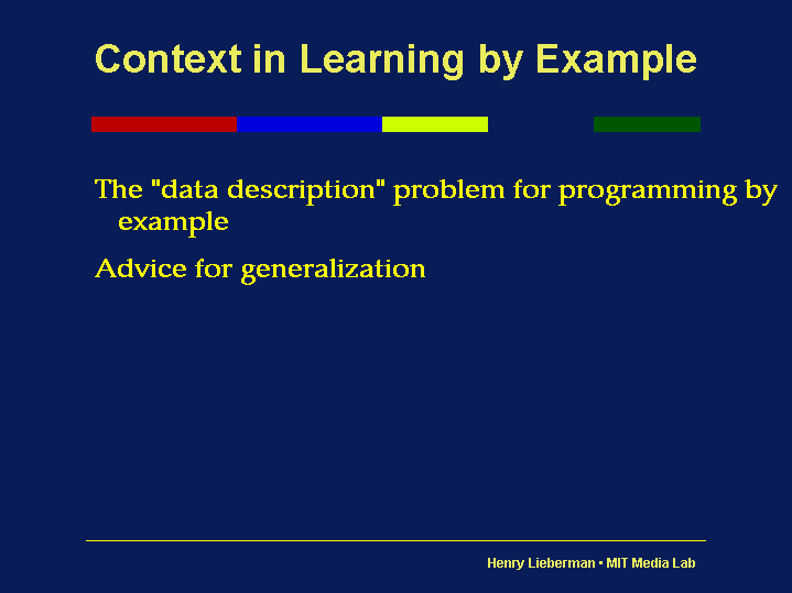 Context In Learning By Example
